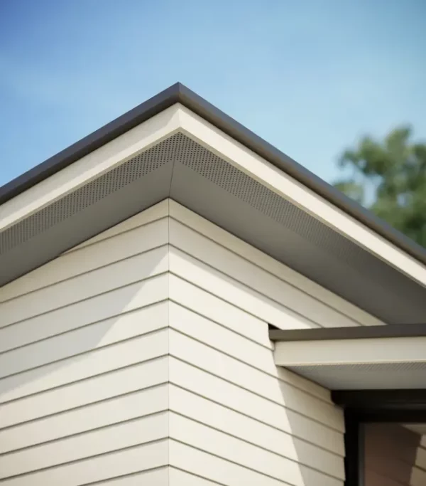 Hardie Soffit Slate Steps Vented Smooth - Squarexteriors